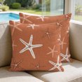 26x26 Pillow Covers Set of 2, Vintage Burnt Orange Starfish Square ...