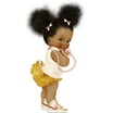 Afro Puff African American Yellow Sunflower Baby Girl Baby Shower ...
