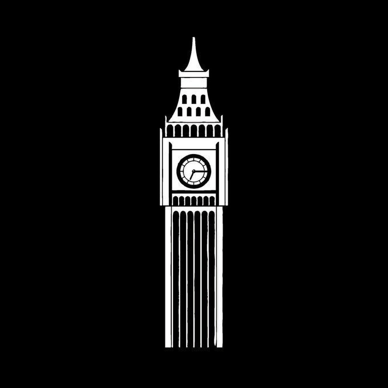 Big Ben Vinyl Graphic - Small - White - Walmart.com
