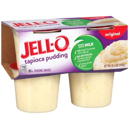 Jell-O Tapioca Pudding Snacks, 4 - 3.8 oz - Walmart.com
