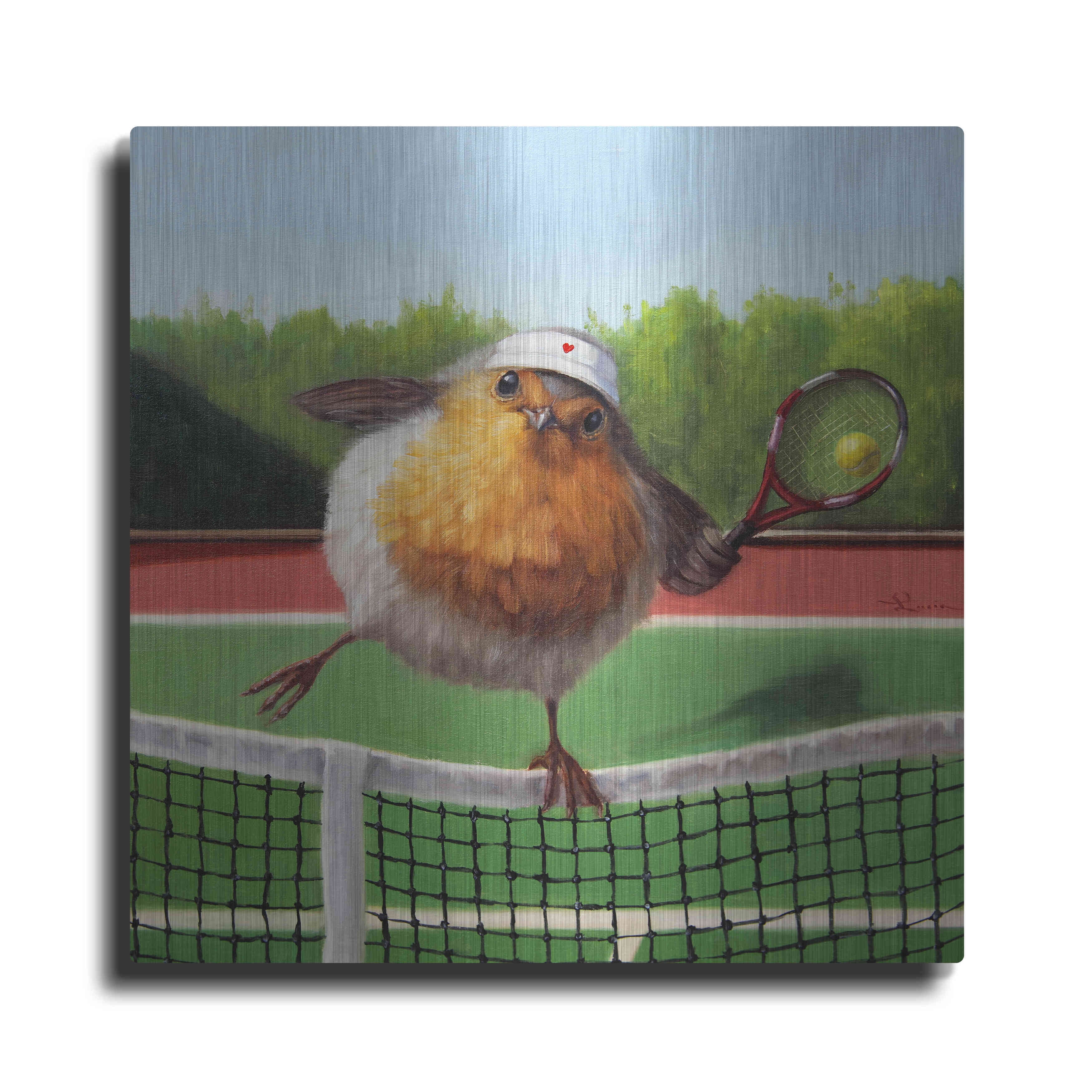 Luxe Metal Art 'Round Robin' by Lucia Heffernan, Metal Wall Art, 12"x12 ...