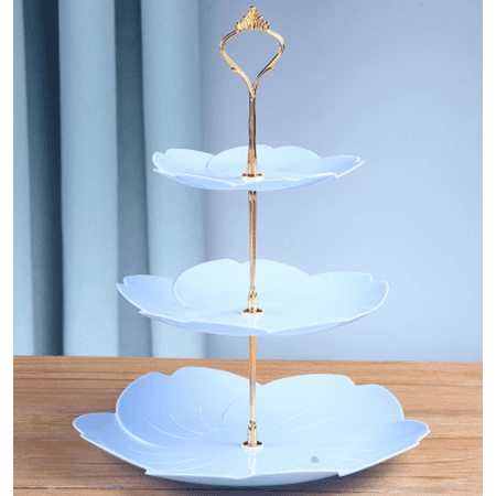 European afternoon tea snack tray multi-layer plastic fruit tray ...