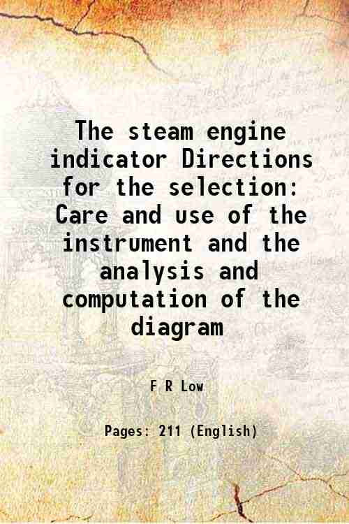 The steam engine indicator Directions for the selection Care and use of ...