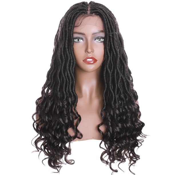 SEGO 4"X4" Braided Twist Braids Curly Ends Synthetic Hair Goddess Faux ...
