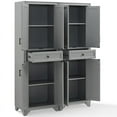 Pemberly Row 4 Door Pantry Set in Distressed Gray (Set of 2) - Walmart.com