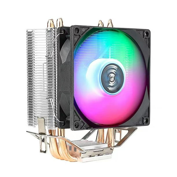 RGB CPU Cooler 4 Heat Pipe 9cm Cooling Fan Hydraulic Bearings Mute for ...