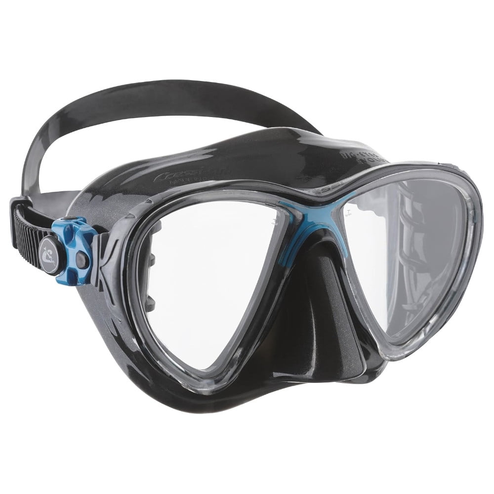 Visor Máscara Adulto CRESSI Big Eyes Evolution Negro/Azul Dos Lentes ...