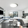 12 Inch Slim Dimmable LED Flush Mount Ceiling Light Fixtures, 24W ...