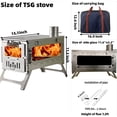 DANCHEL Outdoor TSG TA1 Titanium Camping Wood Stove with 2.2M Chimney ...
