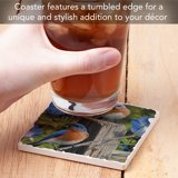 CounterArt "Style 3 Bluebirds" 1 Pack Single Absorbent Stone Tumbled ...