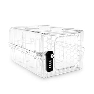 DOULAMI Lockable Storage Box Lock Medicine Storage Box Plastic ...