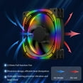 Elegant Choise PC Case Fans 120mm RGB Computer Fan Quiet Cooling, Black ...