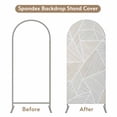 Arch Backdrop 6.6 Ft, Abstract Beige Cream Spandex Stretch Fitted Arch ...