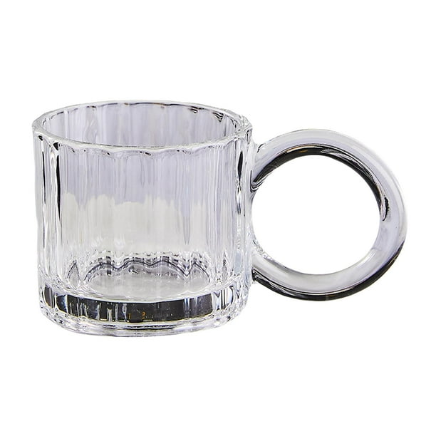8 Glass Mug with Creative Handle Latte Mug Drinkware Kitchen Tool Heat ...