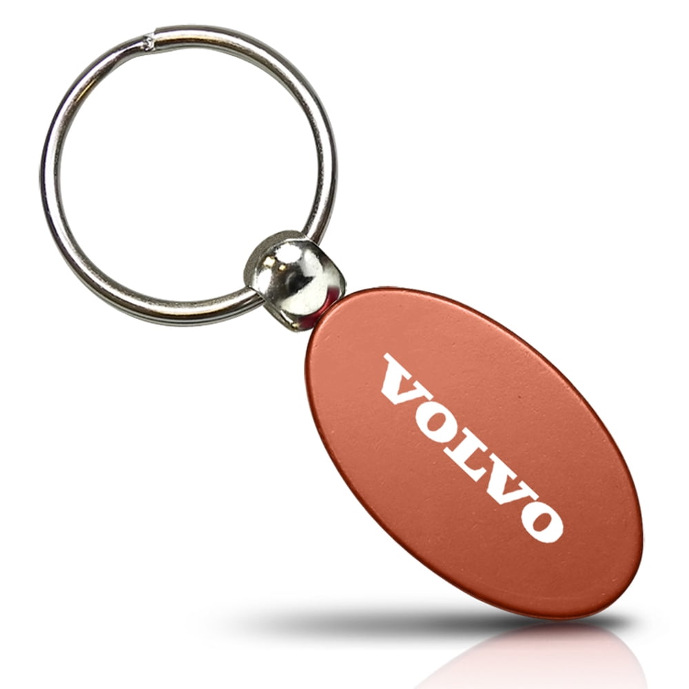 Volvo Orange Aluminum Oval Key Chain - Walmart.com - Walmart.com