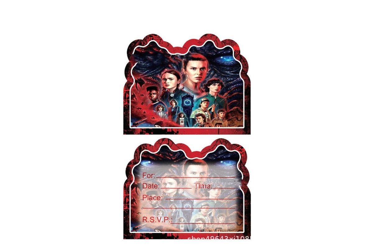 10 tarjetas de invitación de Stranger Things, suministros para fiestas ...