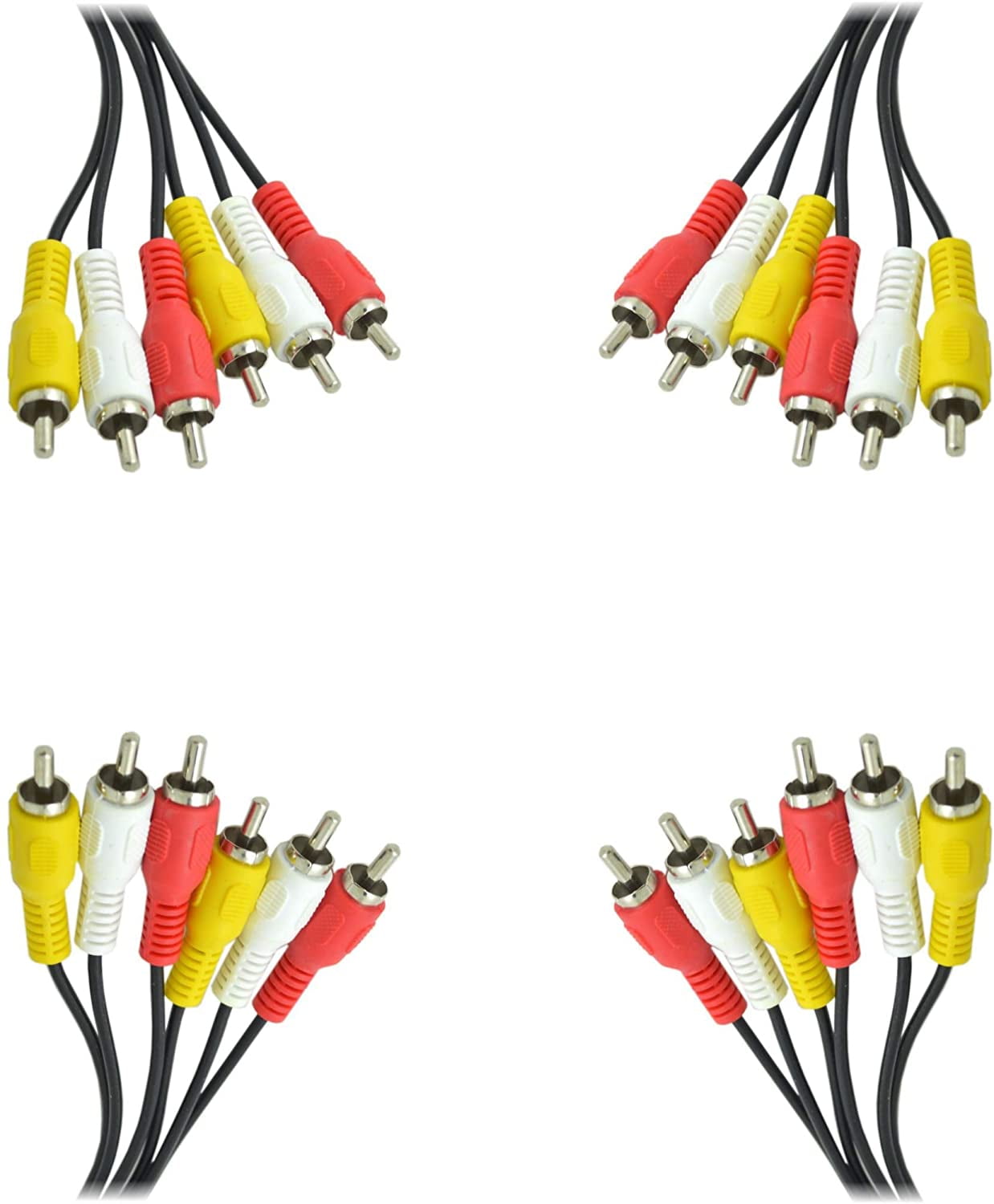 Stereo VCR RCA Cable, 2 RCA (Audio) + RCA RG59 Video - Walmart.com