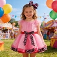 HXWCHs Girls Tutu Skirt with Heart Print and Bowknot Party Dress ...