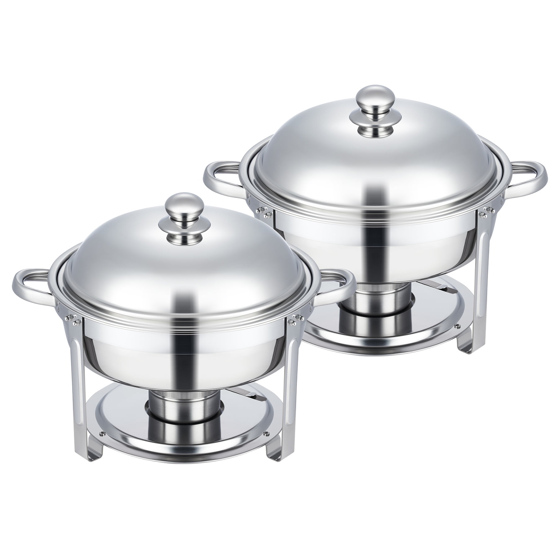 Wilprep 2 Pack Stainless Steel Chafer Set Buffet Serving Dish Kit with ...