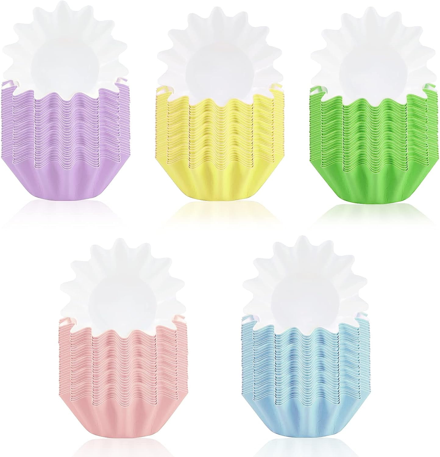 200 PCS Mini Cupcake Liner Cupcake Wrappers Pink Blue Purple Yellow ...