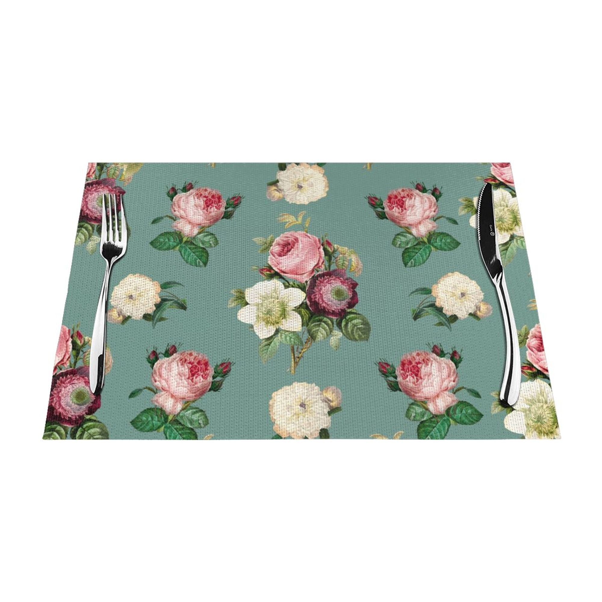 YFYANG Washable Heat-Resistant Placemats, 70% PVC/30% Polyester ...
