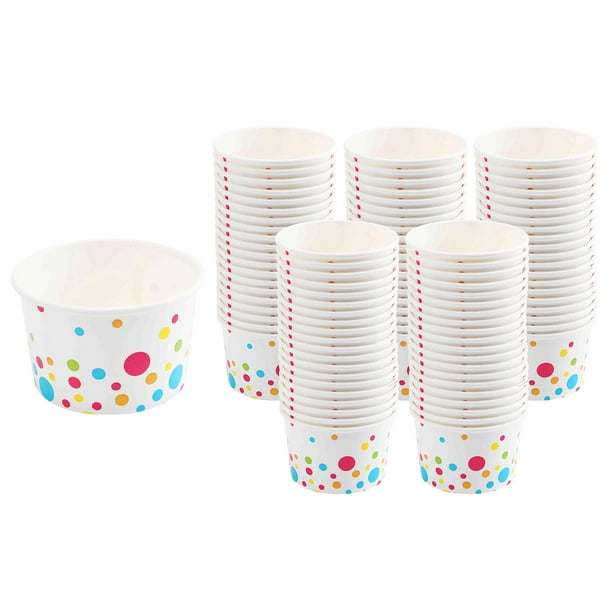 Vasos de helado GSM Brands, diseño de lunares, 240 ml x 100 | Walmart en línea