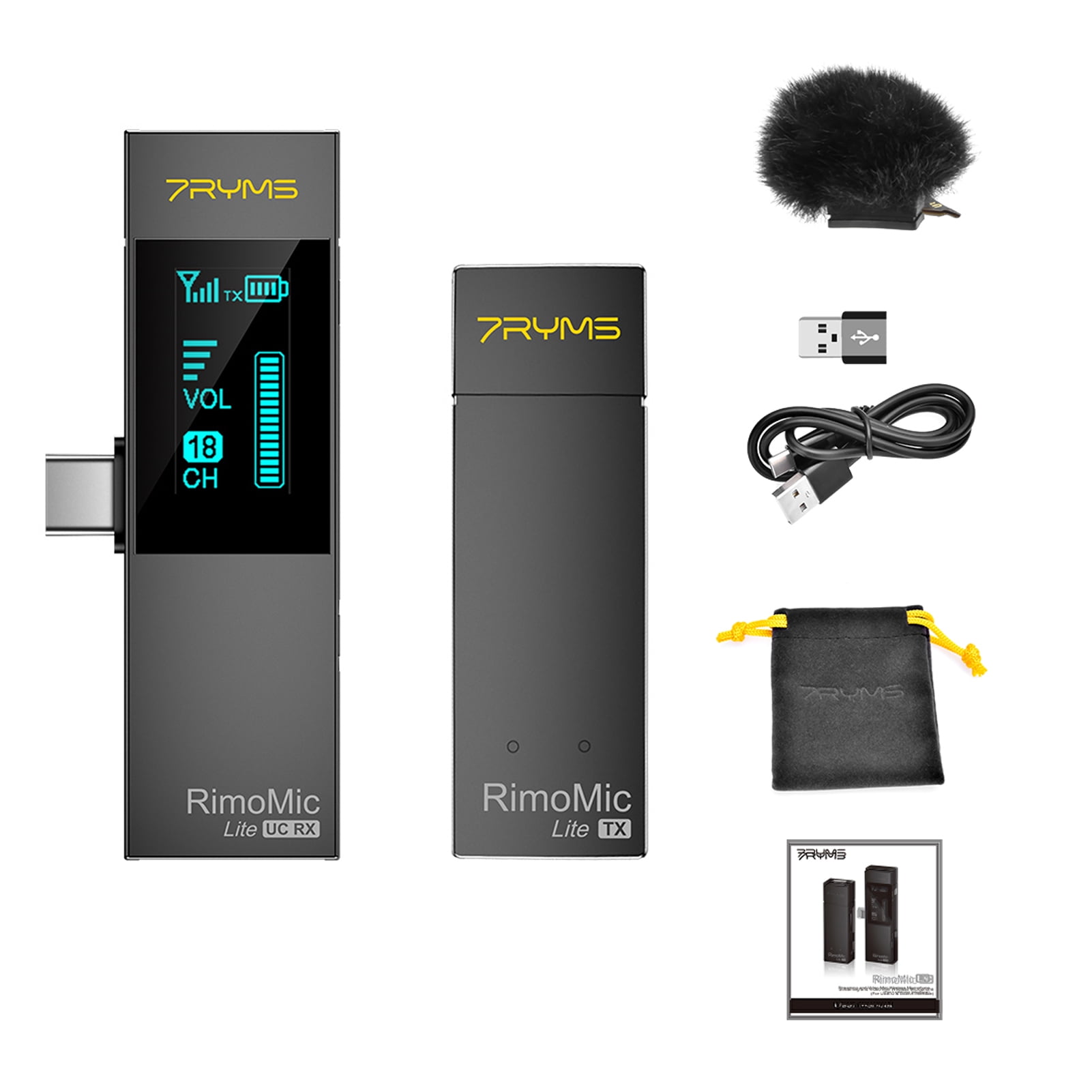 Buy 7RYMS RimoMic Lite UC Mini UHF Wireless Microphone System ...