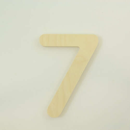 Package of 1, 16 Inch X 1/2" Baltic Birch "7" Plywood Numbers In The ...