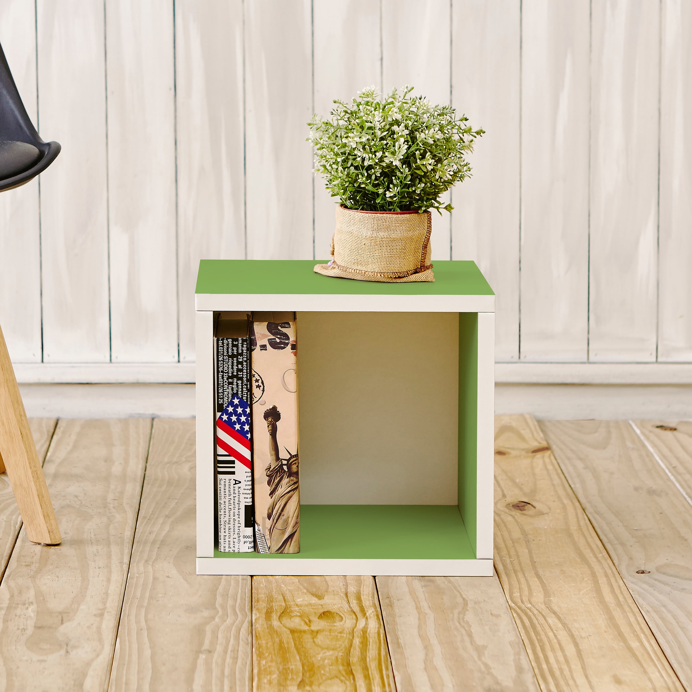 Way Basics Eco Stackable Storage Cube and Cubby Organizer, Green ...