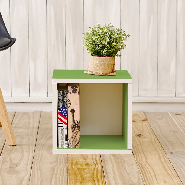 Way Basics Eco Stackable Storage Cube and Cubby Organizer, Green ...