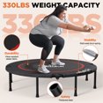 "Relife 48"" Indoor Workout Trampoline with Handle, Foldable Fitness ...