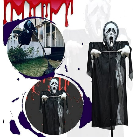 Ghostface Scarecrow, 6.5ft Scream Ghostface Scarecrow Halloween ...