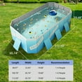 RICHYOUNG Foldable Above Ground Swim Play Pool for 1-8 People, Kids ...