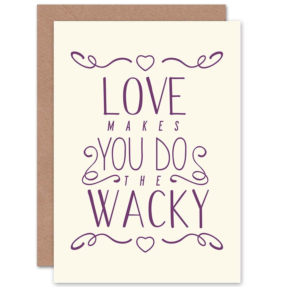 Quote Motivation Wacky Love Buffy Greetings Card Plus Envelope Blank ...