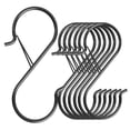 40 Pcs S Hooks for Hanging Heavy Duty,S Hook with Safety Buckle for ...