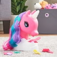 Kid Connection Unicorn Styling Head Toy Play Set, Blue Eyes, Multi ...