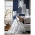 Blue Grey Graffiti Art Sheer Curtains 72 Inch Long 1 Panel Abstract ...