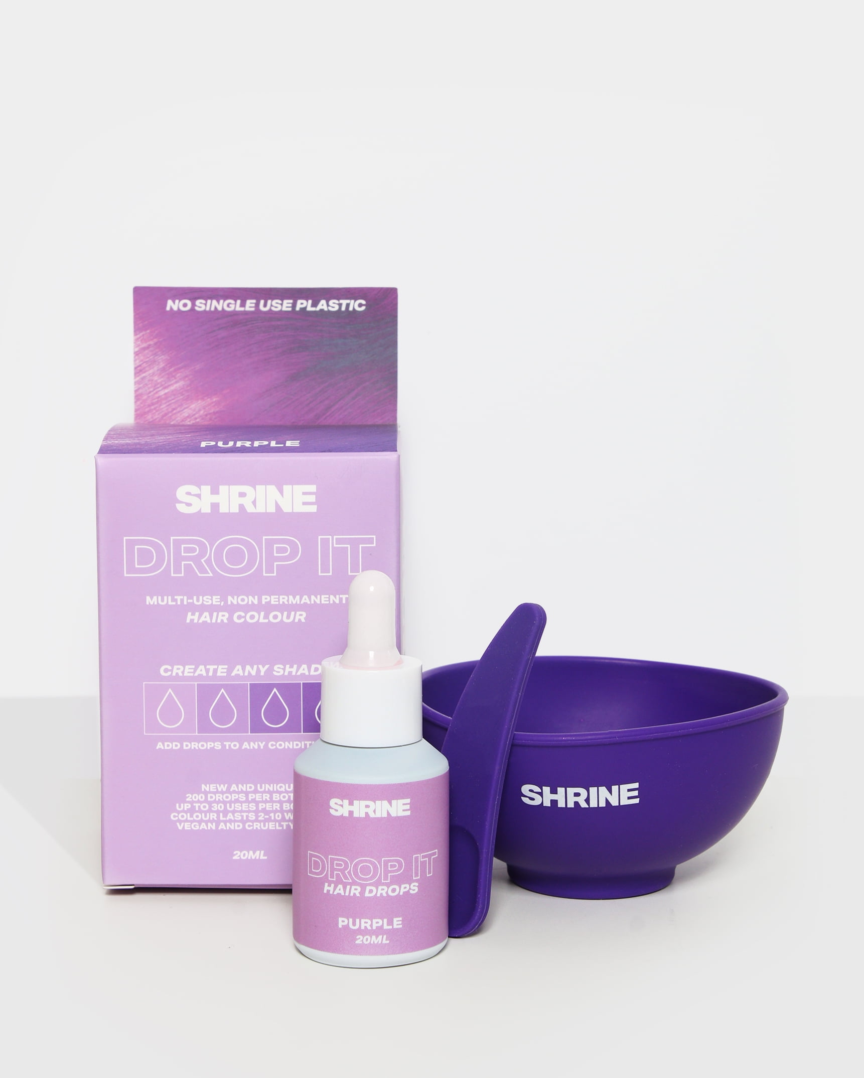 SHRINE DROP IT - Purple Hair Dye Drops - Semi-Permanent Hair Color - 30 ...
