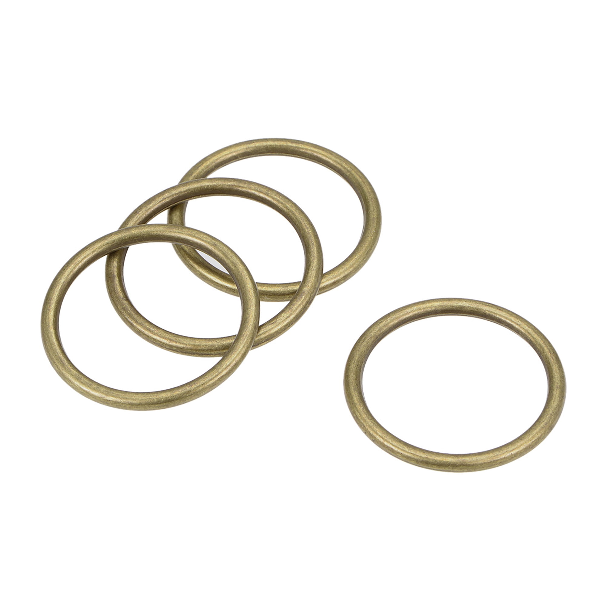 4Pcs O Ring Buckle 1.2-Inch(30mm) Zinc Alloy O-Rings Bronze Tone for ...