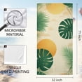 Boho oversized beach towels a tropical background with palm leaves and ...