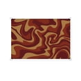 Abstract Distortion Texture Sun Shade Sail 14'X18' Brown Yellow Line ...