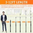 20FT Reach Telescopic Extension Pole, 3-12FT Multi-Purpose Extendable ...