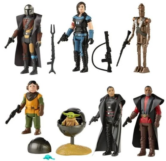 Star Wars The Mandalorian Retro Collection Series 3 Set of 7 Action ...