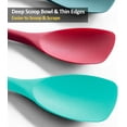 Spatula Spoon Set, Rubber Spoonula, Seamless Non- Flexible Scrapers for ...