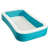Bluescape 10ft Blue Inflatable Rectangular Family Pool, Age 6 & Up ...