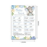 BLUE ELEPHANT Baby Shower Game — BABY TRIVIA Game — Pack of 25 — Fun ...