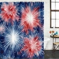 4th of July Bathroom Shower Curtains with 12 Hooks Waterproof Shower ...