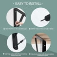 4 Pack L12 x H 8" Black Heavy Duty Shelf Brackets with Screws Metal ...