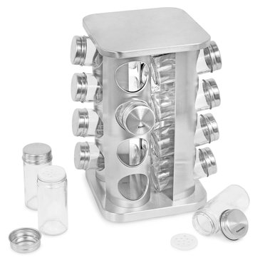 Home Basics Revolving Spice Rack - Black - Walmart.com