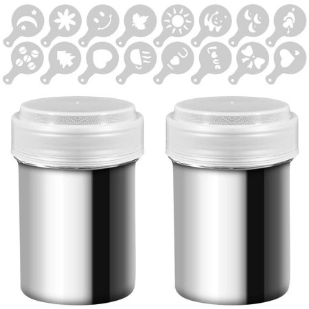 2 Stainless Steel Powder Shakers, Mesh Shaker Powder Cans for Coffee ...